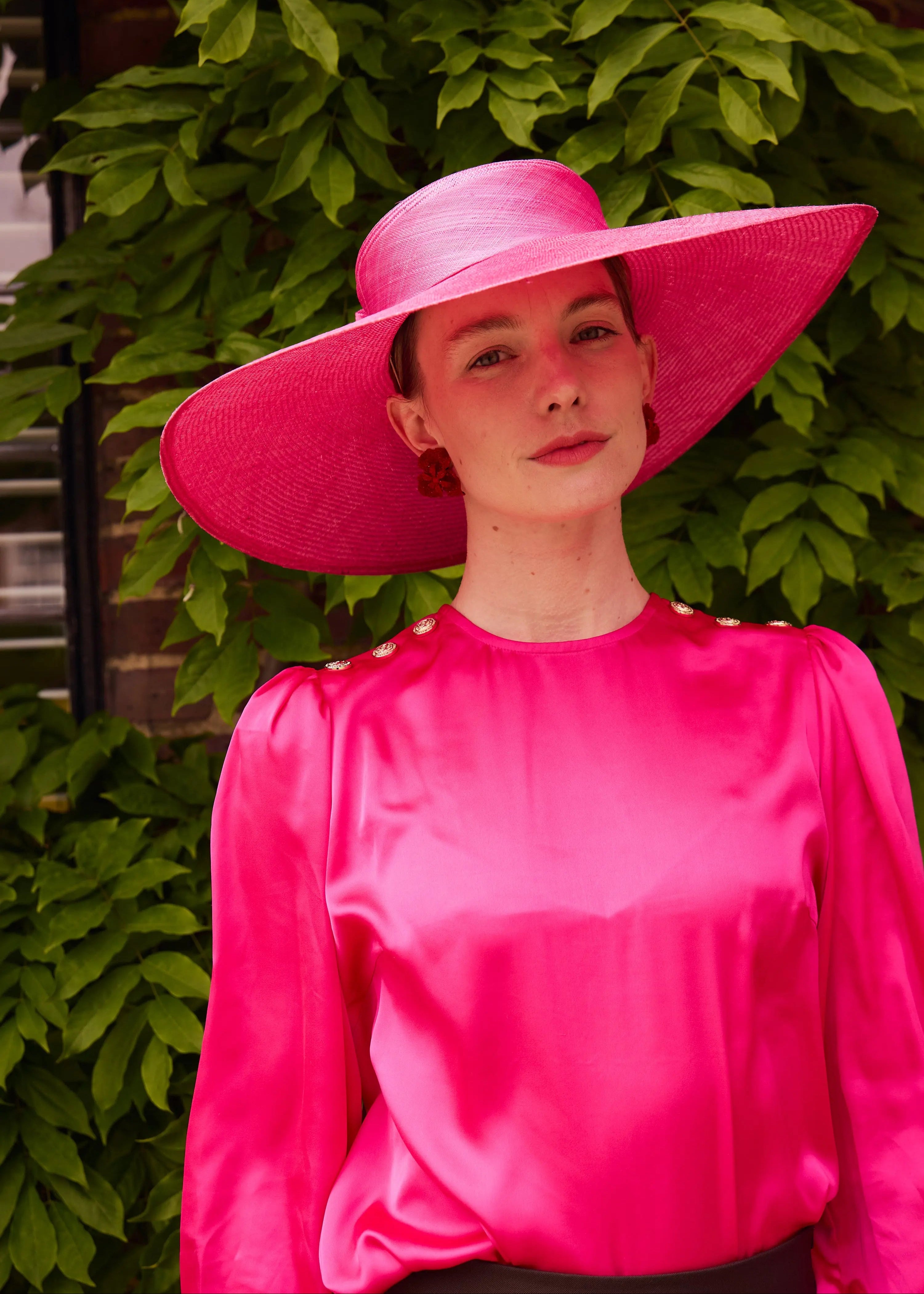 Enid Boater Hat in Straw with Organza Bow - Jane Taylor London