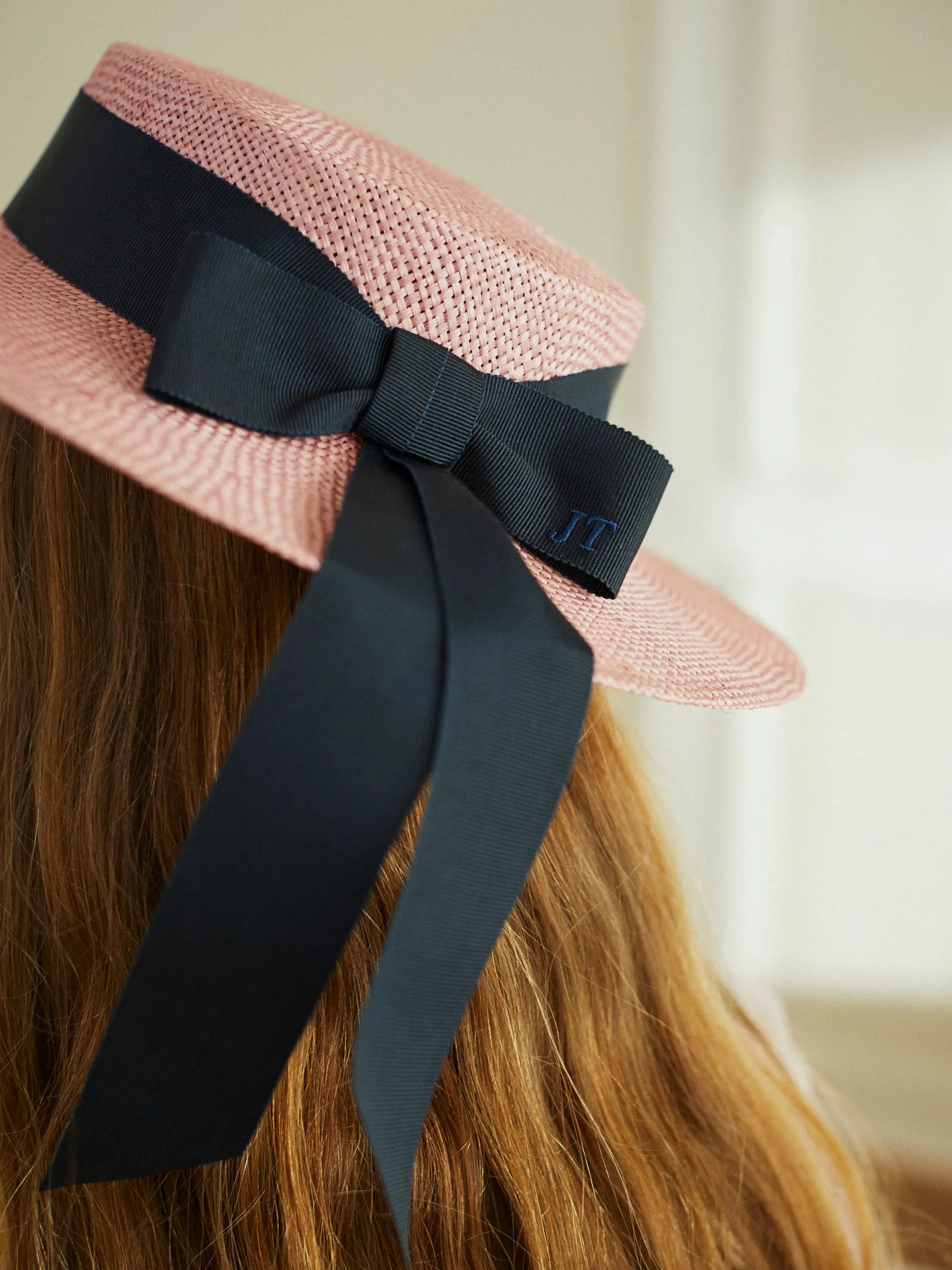 Children's Boater in Straw with Bow - Jane Taylor London